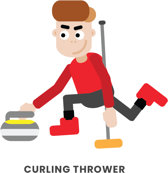 Download Curling Thrower - Cartoon - ClipartKey