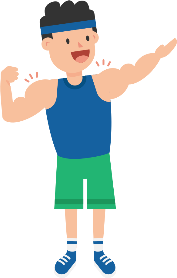 Download Muscle Flexing Png - Cartoon Man Flexing Muscles - ClipartKey