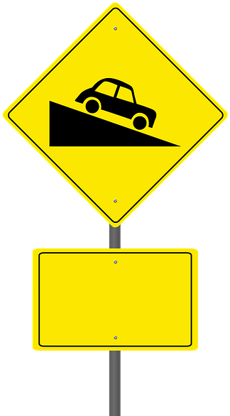 Download Road Sign, Steep Hill Ahead, Warning Sign, Blank Sign - Road ...