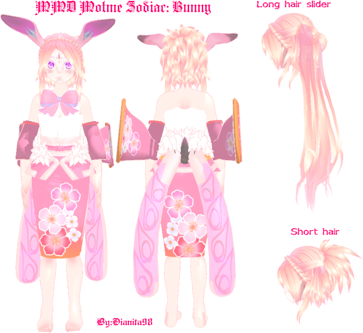 Download Bunny Ears Clipart Cute - Mmd Bunny Ears - ClipartKey