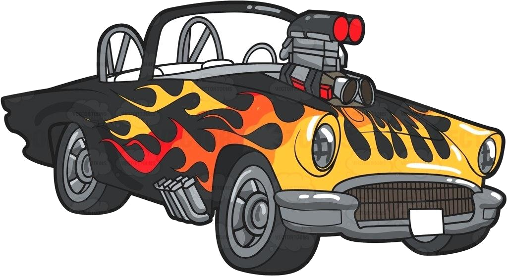 Download Hot Rod Rods Clipart Flashy Vintage Transparent Png ...