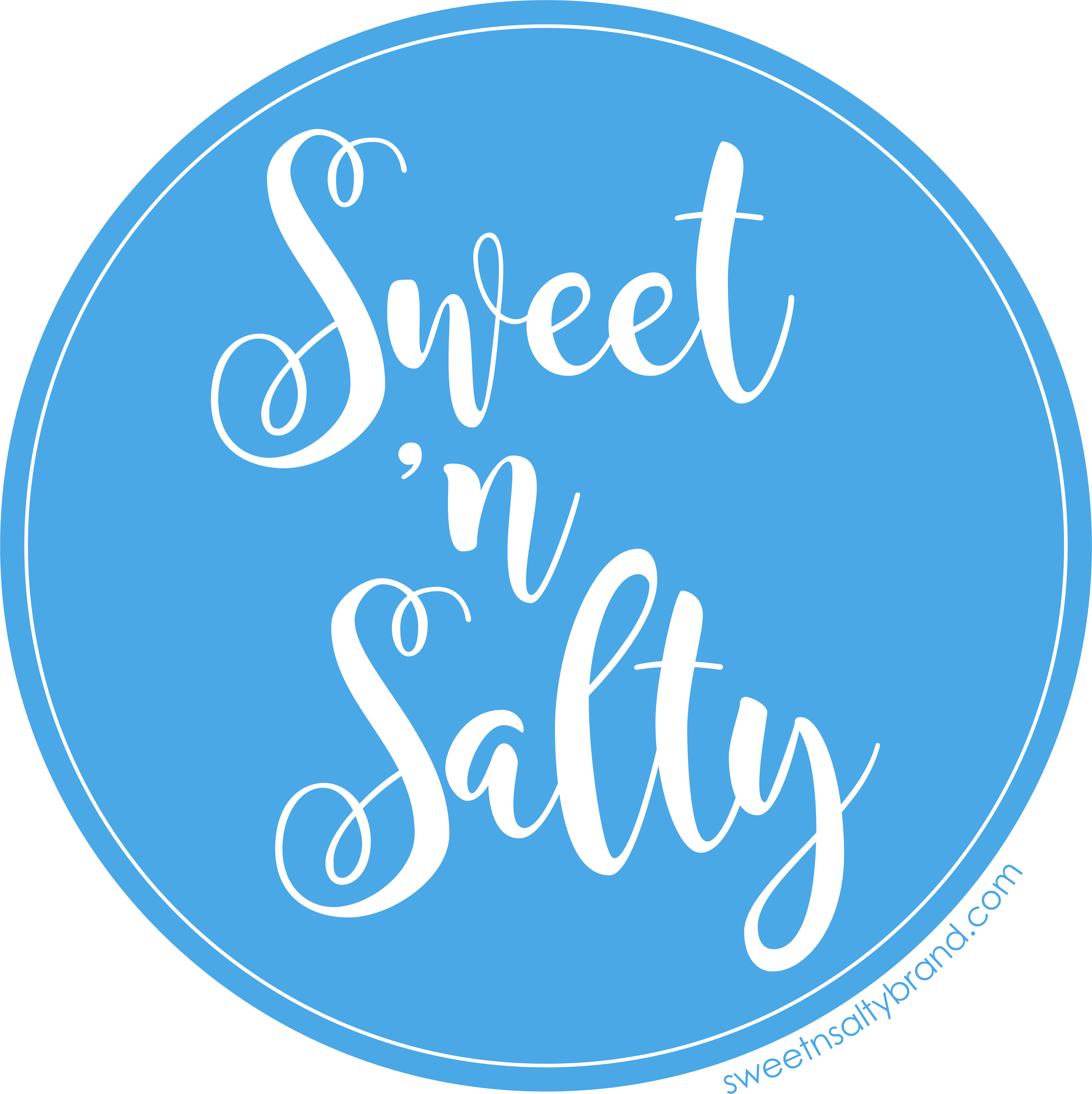 Download Image Of Sweet "n Salty Stickers - Calligraphy - ClipartKey