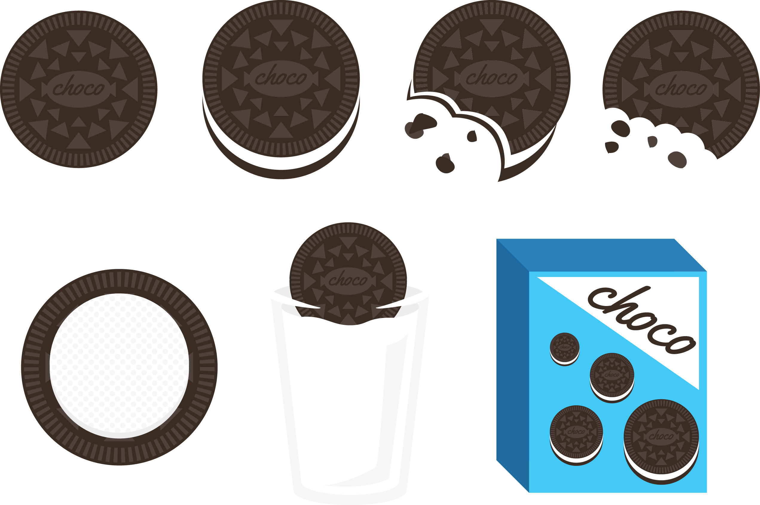 Download Oreos Border Cliparts - Oreo Illustration - ClipartKey