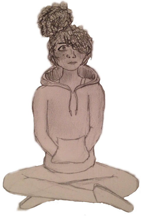 Download Girl Sit Crisscross Bun Pretty - Draw A Girl Sitting Criss ...