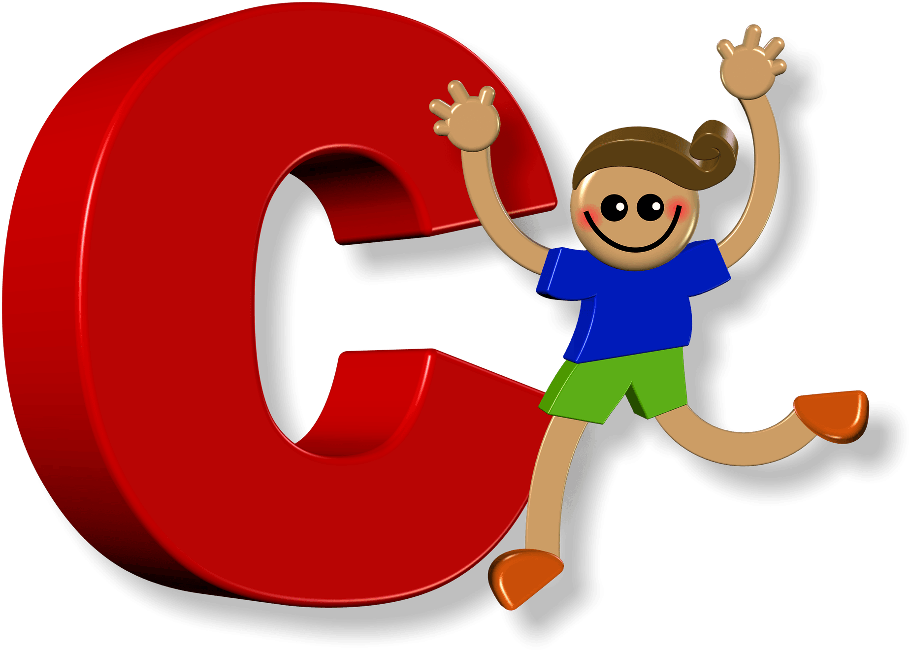 Download 3d Letter C Cartoon - ClipartKey