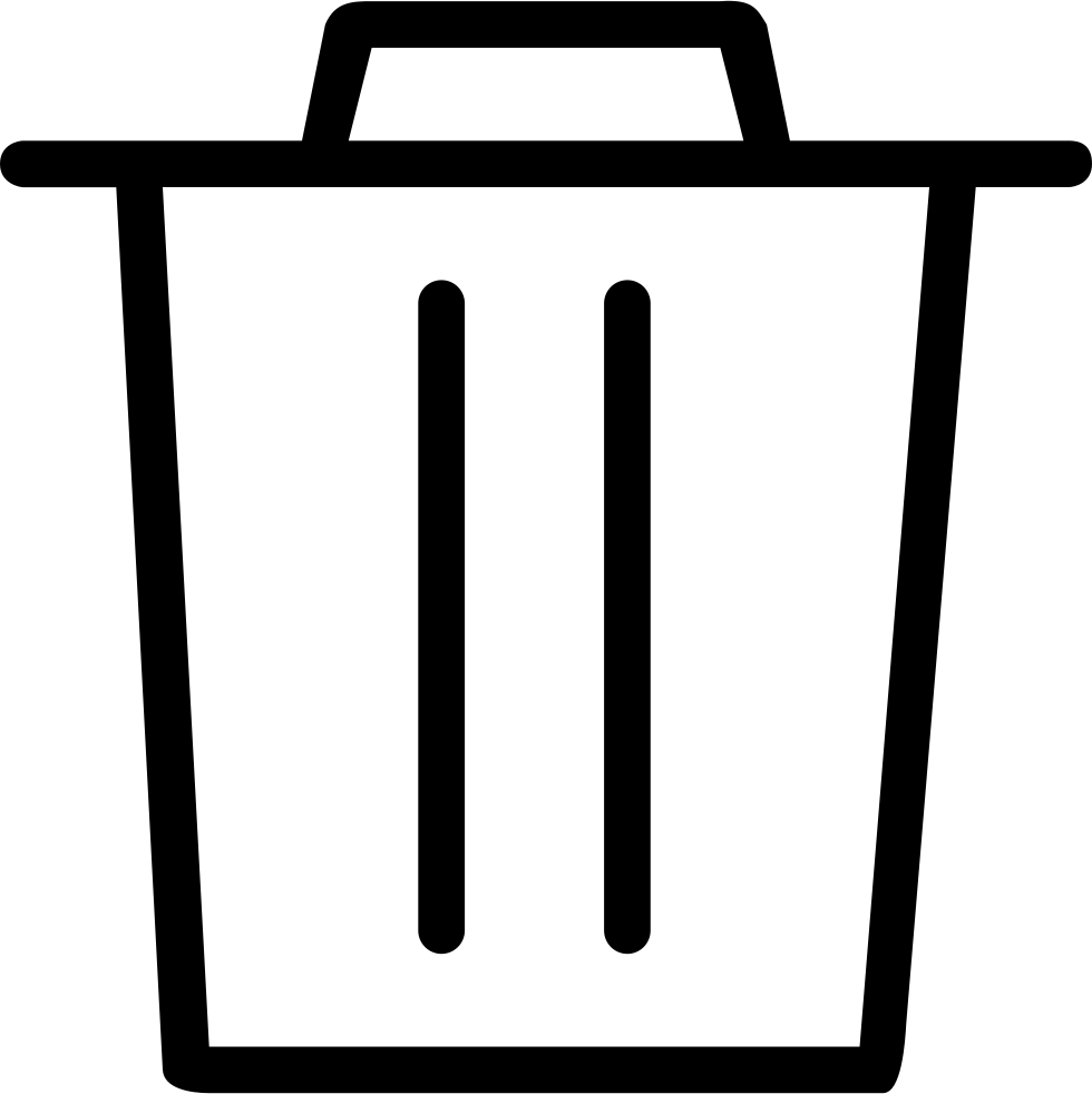 Download Dustbin - Bin Icon White Png - ClipartKey