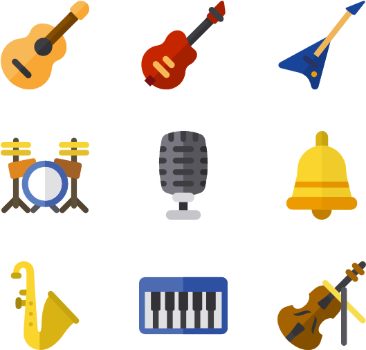 Download Musical Instruments - Musical Instruments Icon Png - ClipartKey