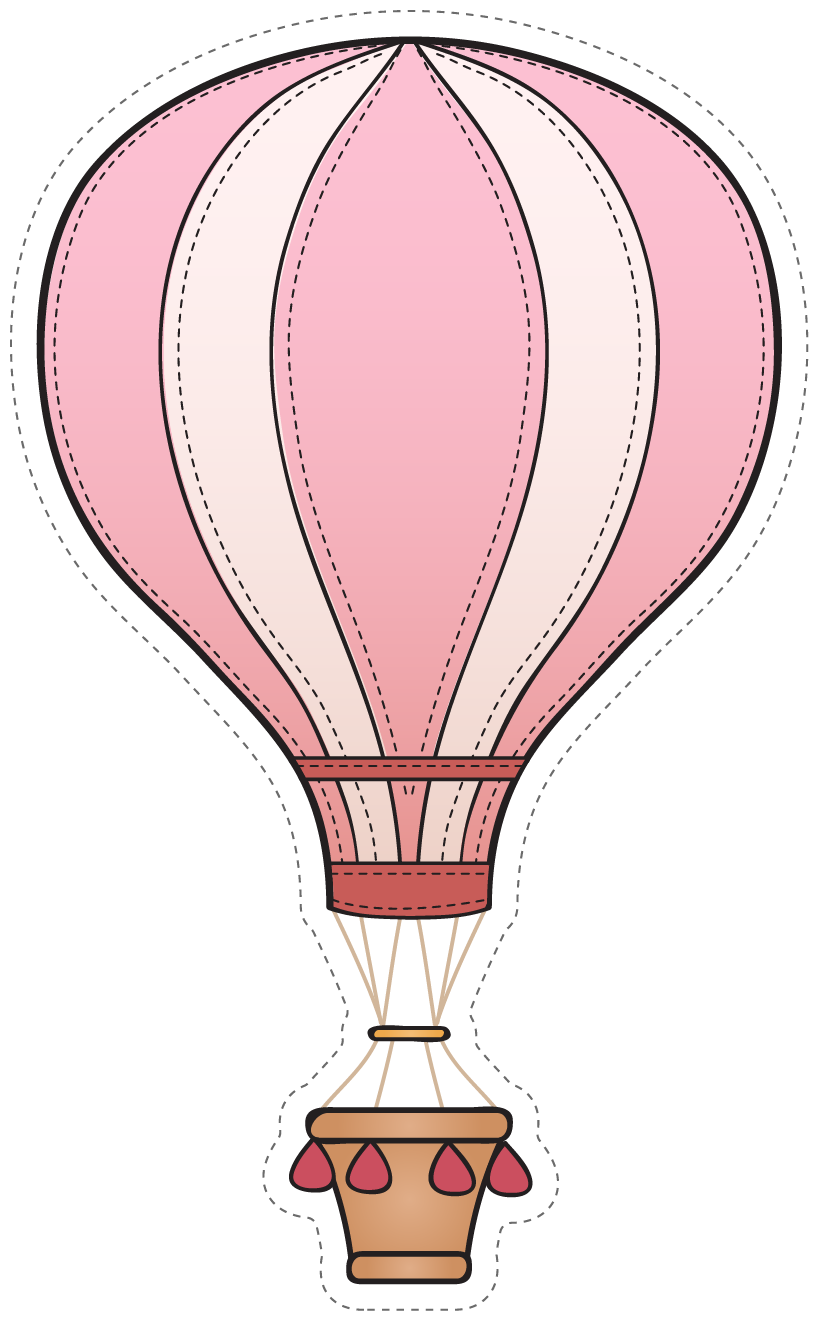 Download Clip Art Hot Air Balloon Baby - Pink Hot Air Balloon Baby ...