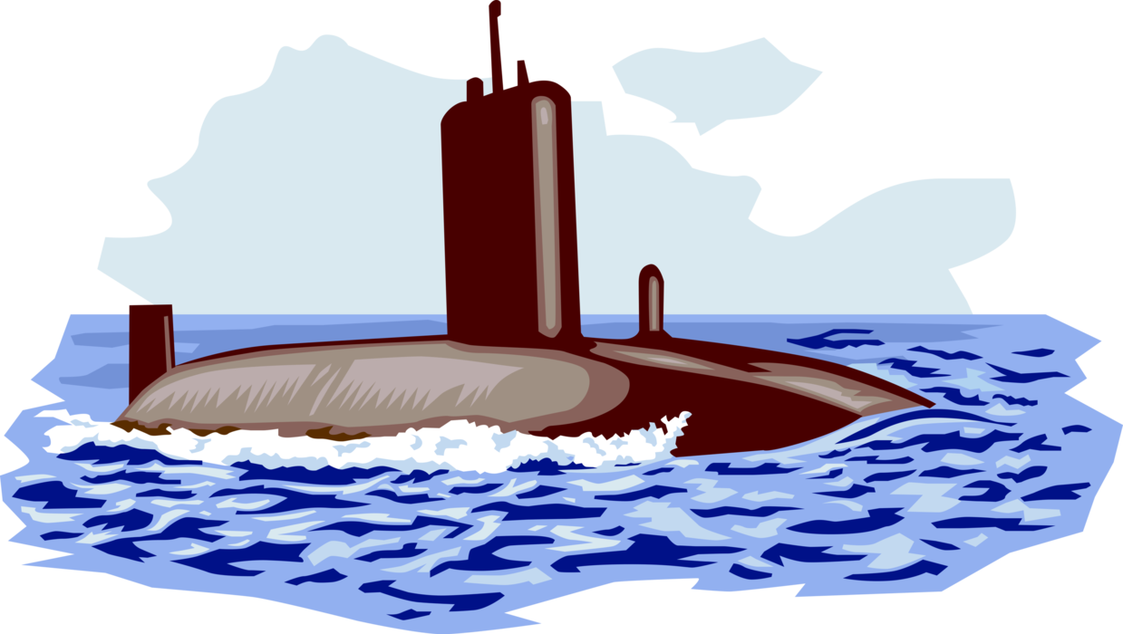 Download Vector Illustration Of Navy Submersible Submarine Armed - U ...