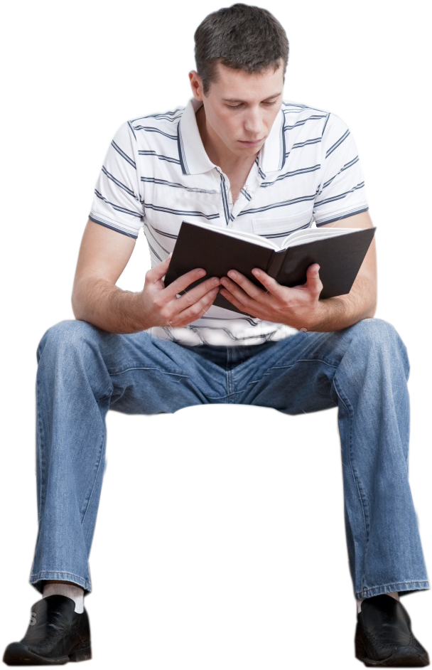Download Transparent People Reading Png - People Read Book Png - ClipartKey
