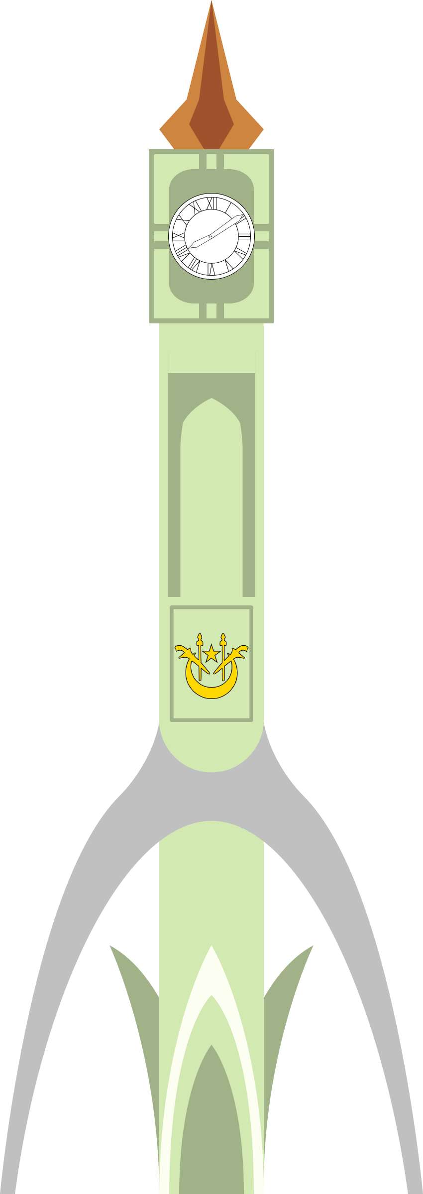 Download Transparent Clock Tower Clipart - Kota Bharu Vector - ClipartKey