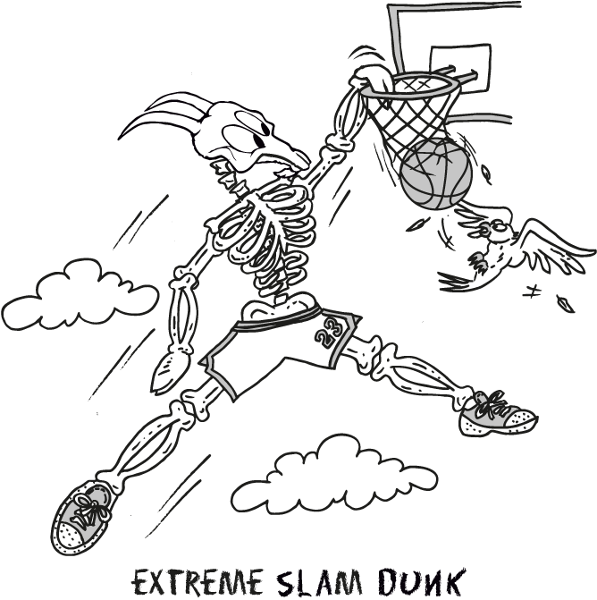 Download Extreme Slam Dunk , Png Download - Cartoon - ClipartKey