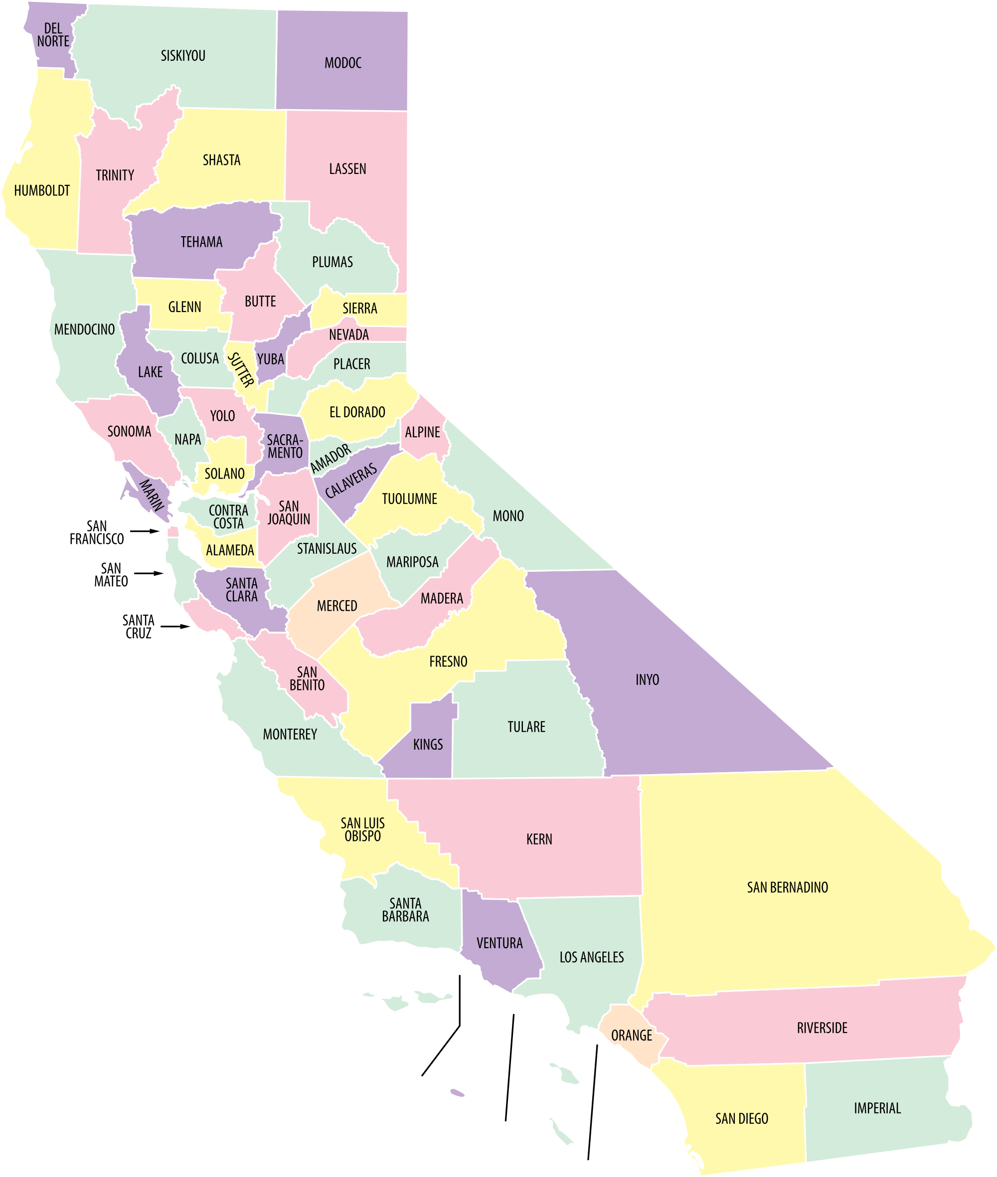Download California Map Png - Map Of California Png - ClipartKey