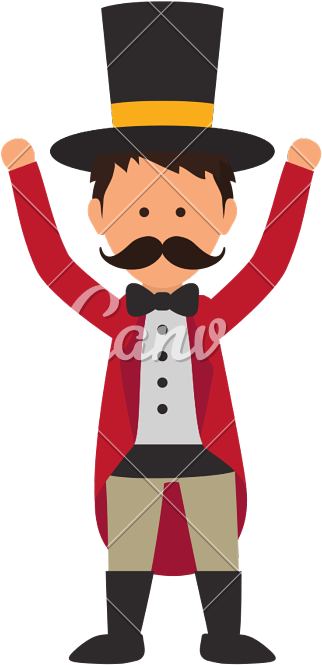 Download Tickets Clipart Carnival Person - Circus Cute Ringmaster Clipart - ClipartKey