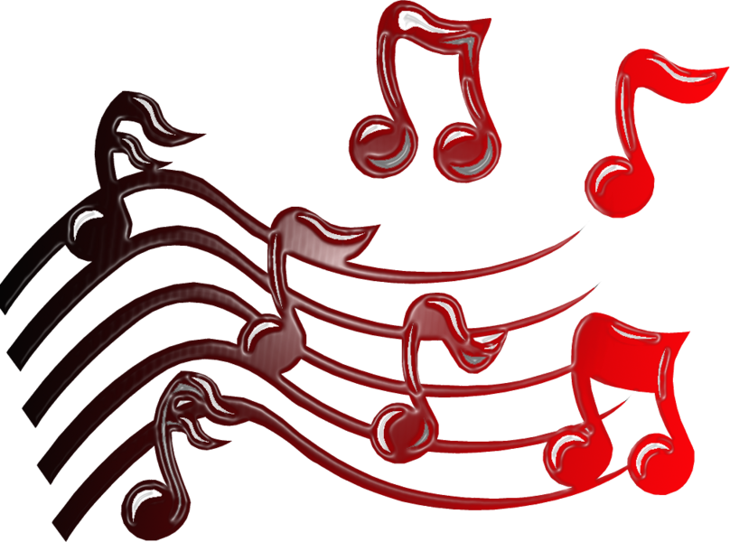 Download Red Music Notes Transparent - ClipartKey