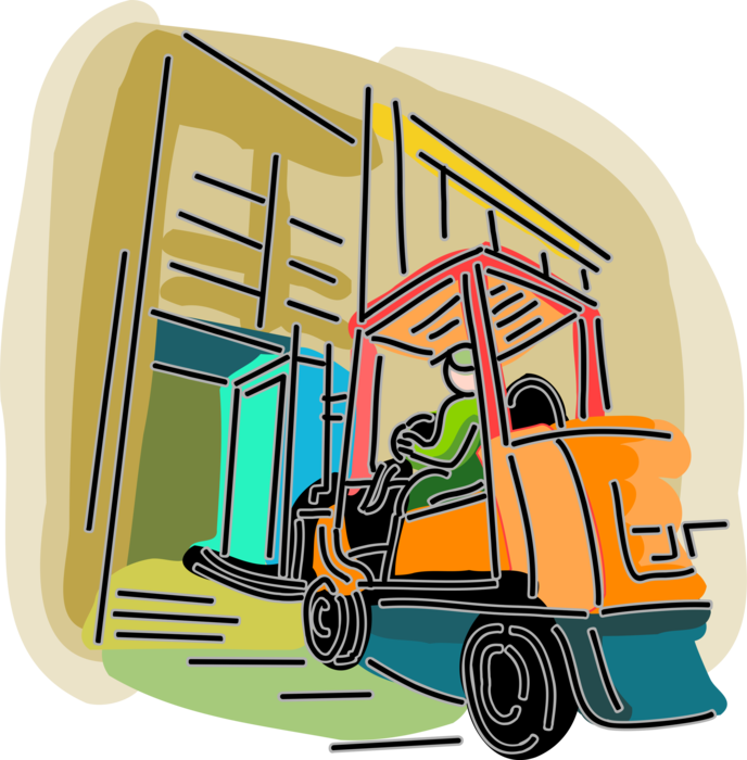 Download Warehouse Vector Fork Lift - ClipartKey