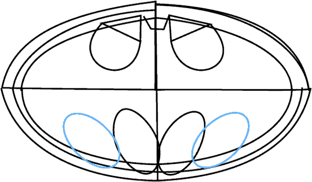 Download How To Draw Batman Logo - Sketch Of Batman Logo - ClipartKey