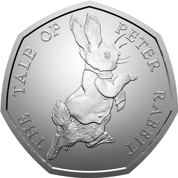 Download Transparent Peter Rabbit Png - Tale Of Peter Rabbit 50p Coin ...