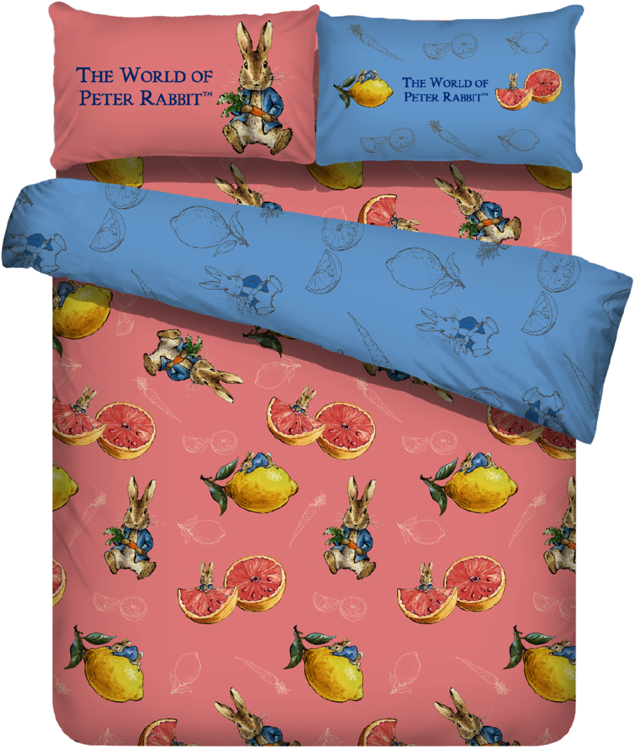 Download Peter Rabbit Fruit & Vegetable - Bed Sheet - ClipartKey