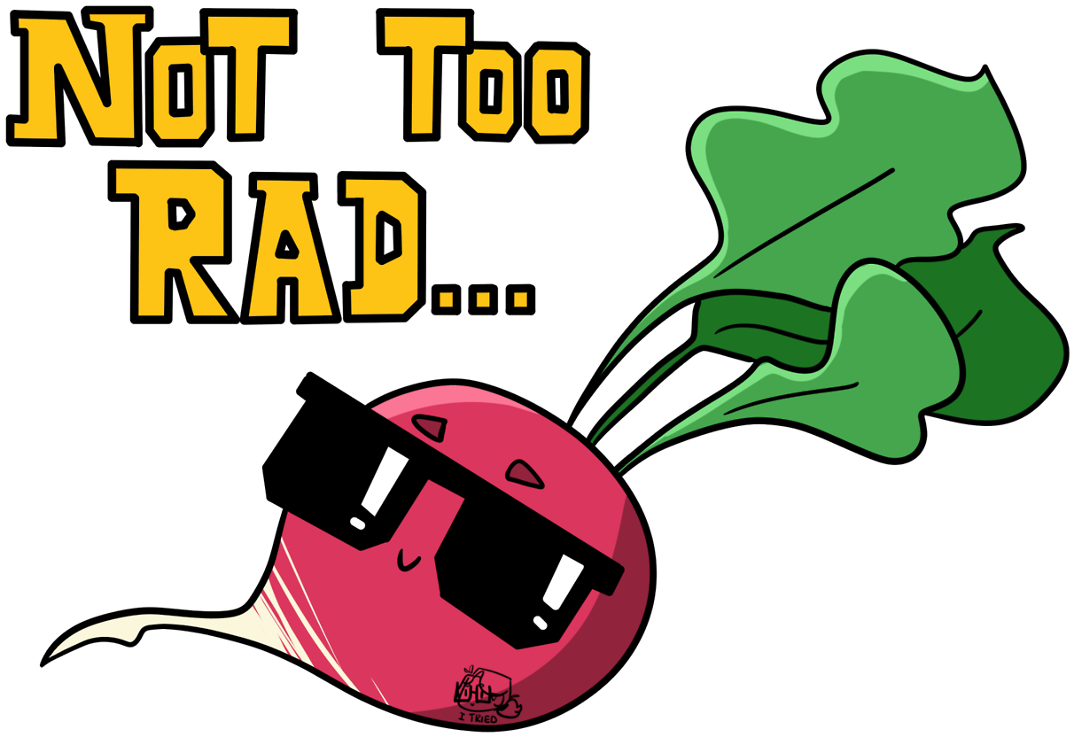 Download Not Too Rad Radish - ClipartKey