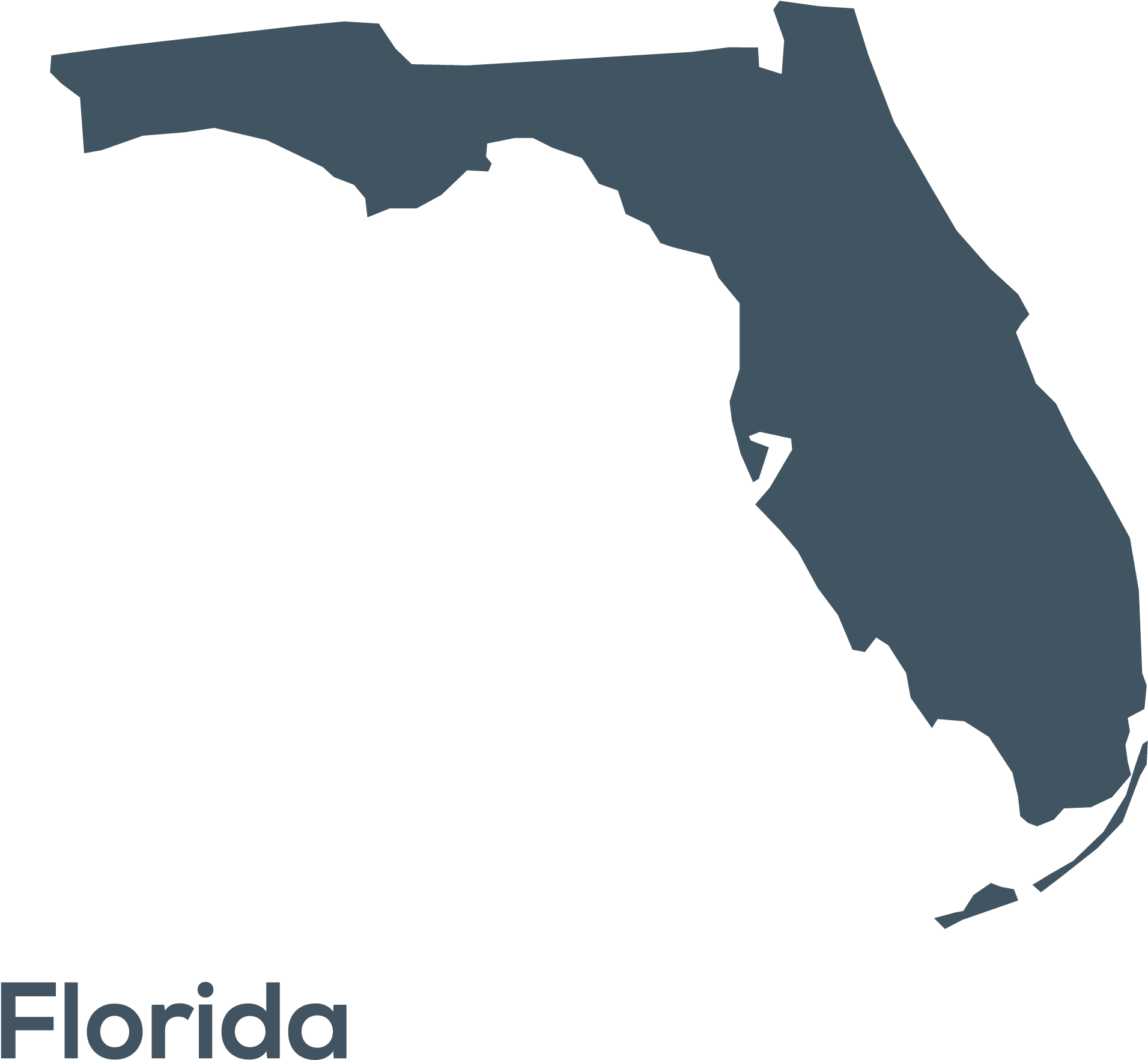 Download U S States Shapes - Florida Map Icon - ClipartKey