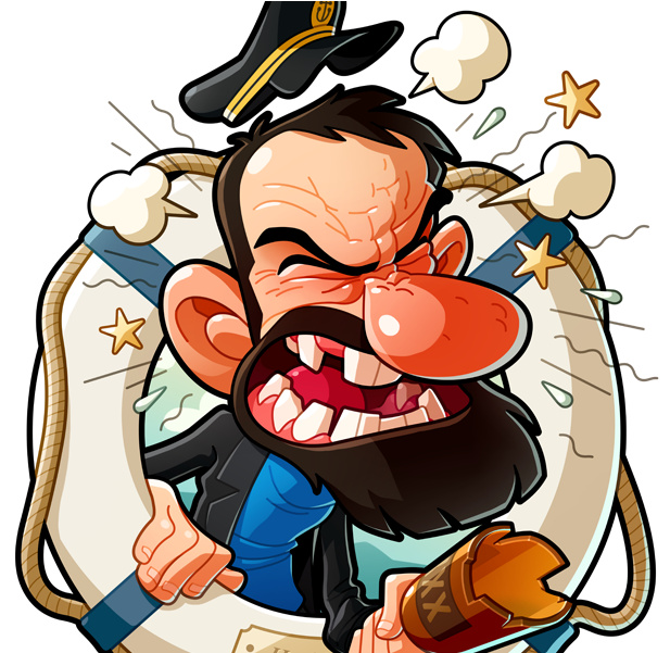 Download Captain Haddock Crest Fanart Cartoon Face Angry Design ...
