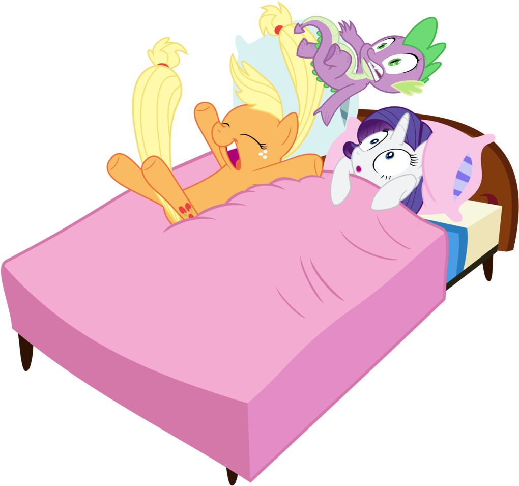 Download Applejack Bed Happy - Mlp Bed Vector - ClipartKey
