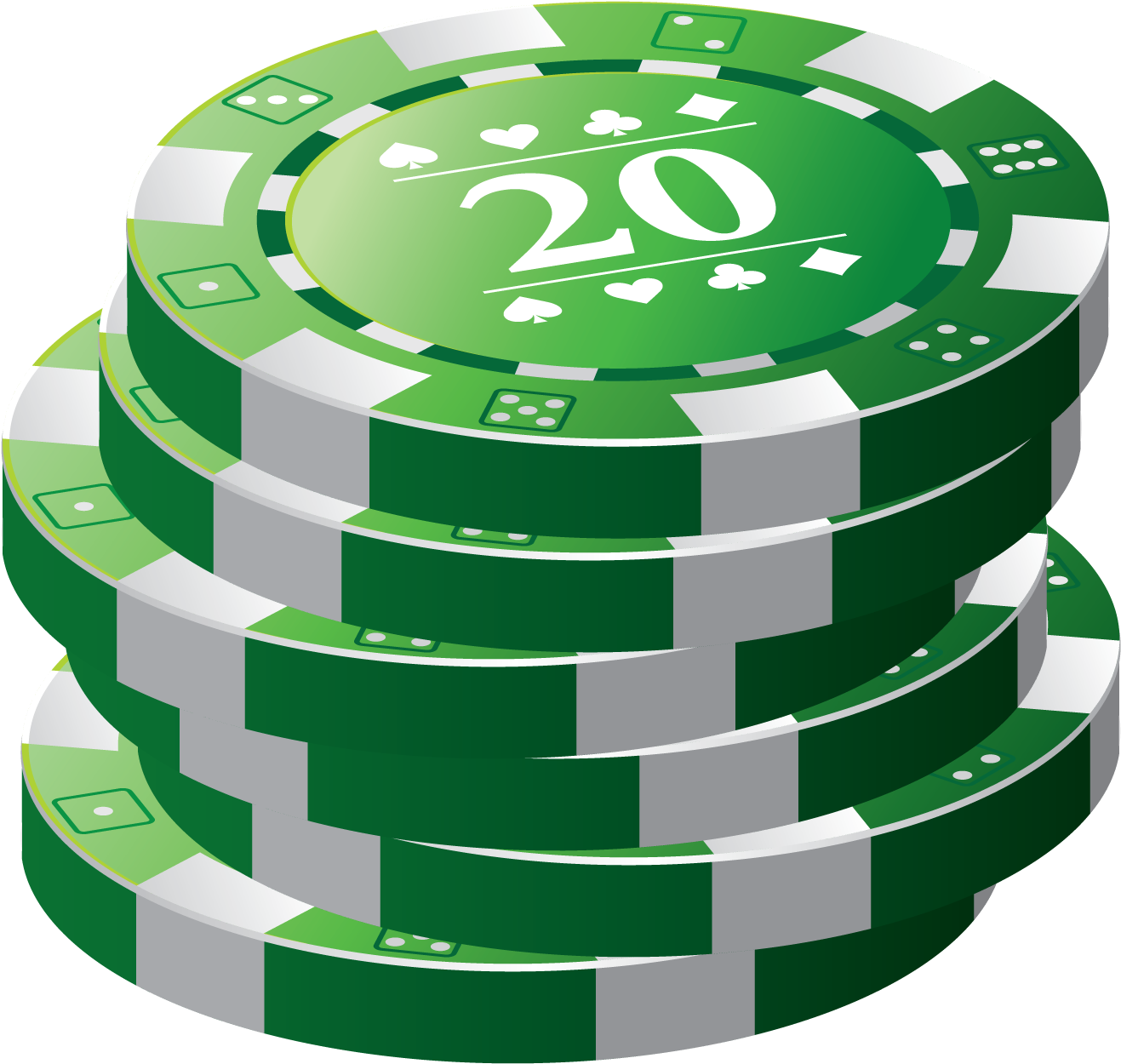 Download Green Poker Chips Png - ClipartKey