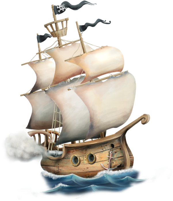 Download Transparent Pirate Ship Clipart - Pirate Ship Clipart - ClipartKey