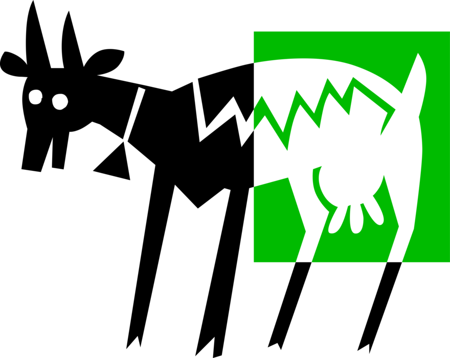 Download Vector Illustration Of Domestic Billy Goat - Burro - ClipartKey