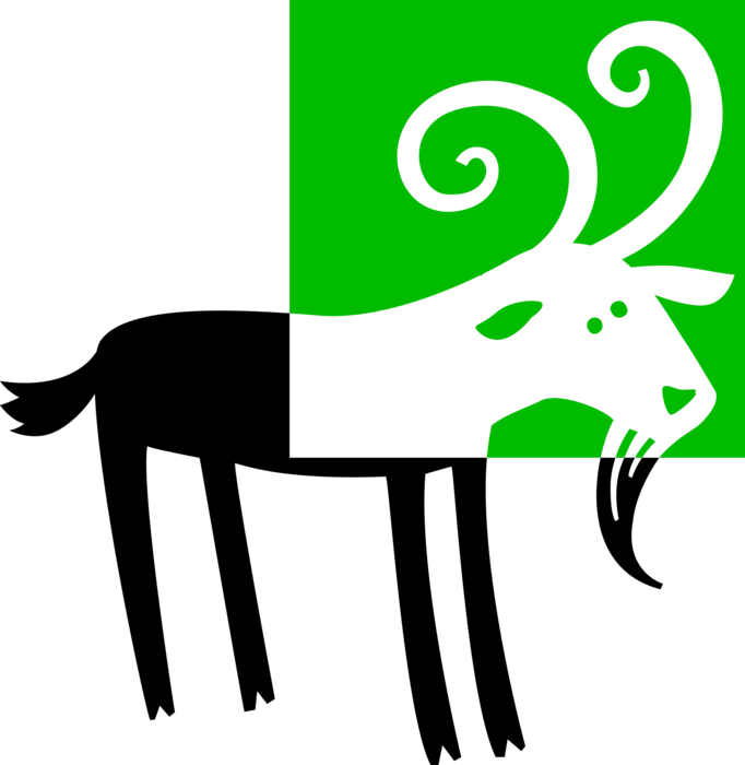 Download Vector Illustration Of Domestic Billy Goat - Illustration ...