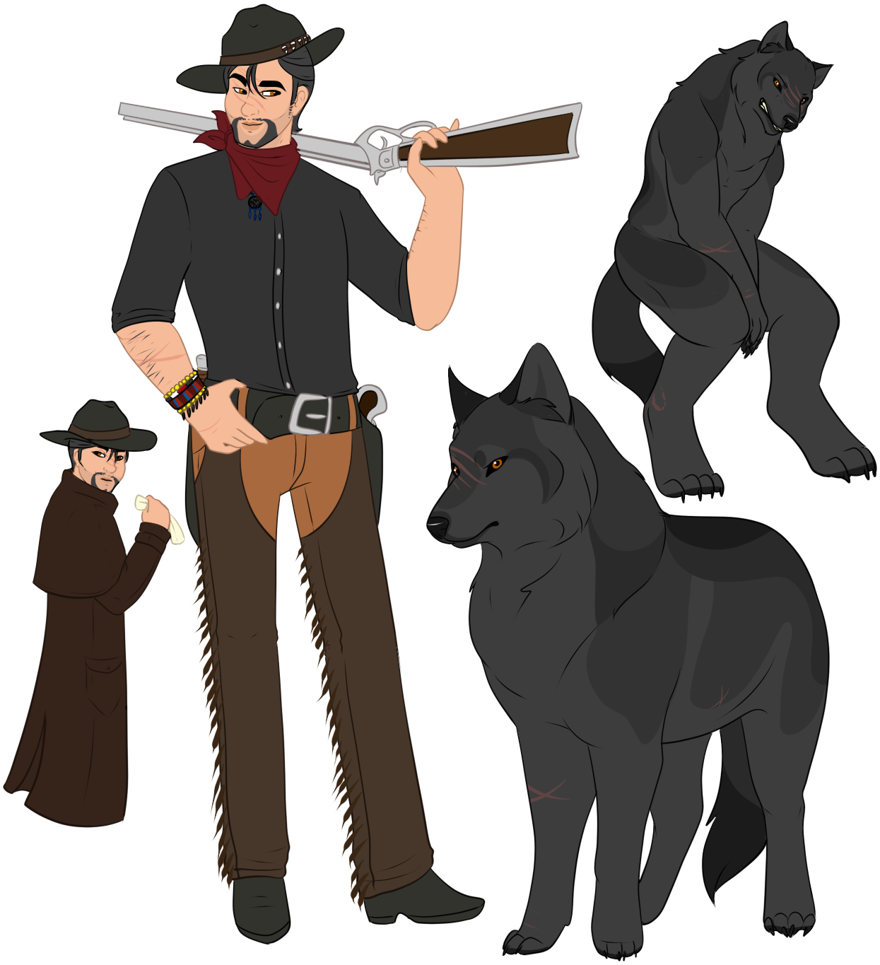 Download Cowboy Werewolf - ClipartKey