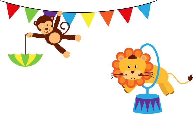 Download Clipart Monkey Circus - Carnival Circus Clip Art - ClipartKey