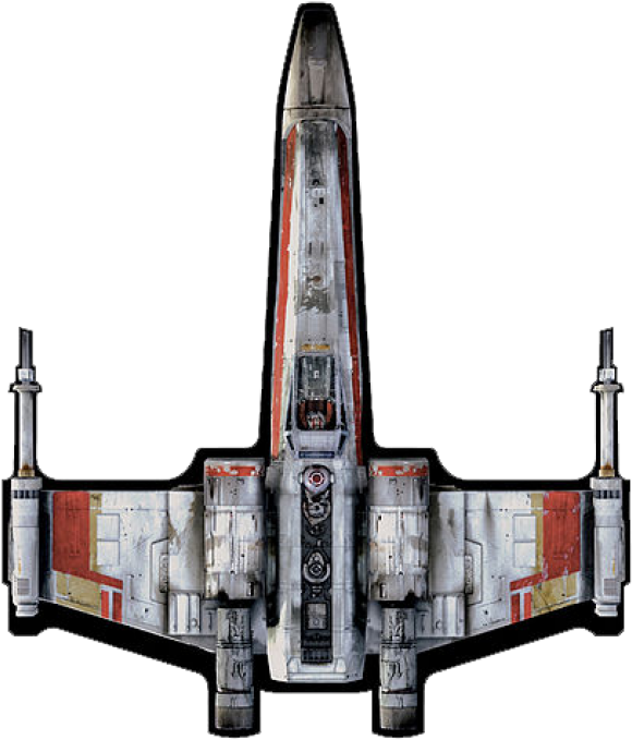 Download Transparent Xwing Clipart - Star Wars X Wing Top View - ClipartKey