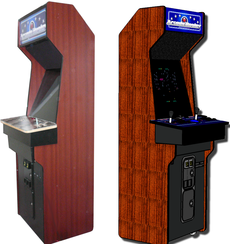 Download - Wood Finish Arcade Cabinet - Wood Panel Arcade Cabinet ...
