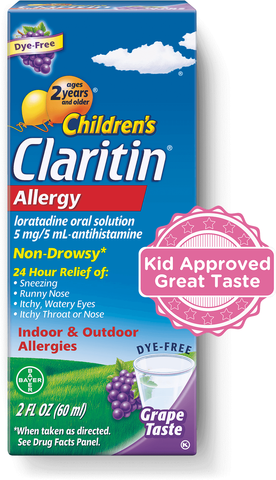 Download Front View Of Children’s Claritin® Syrup 24-hour Package ...