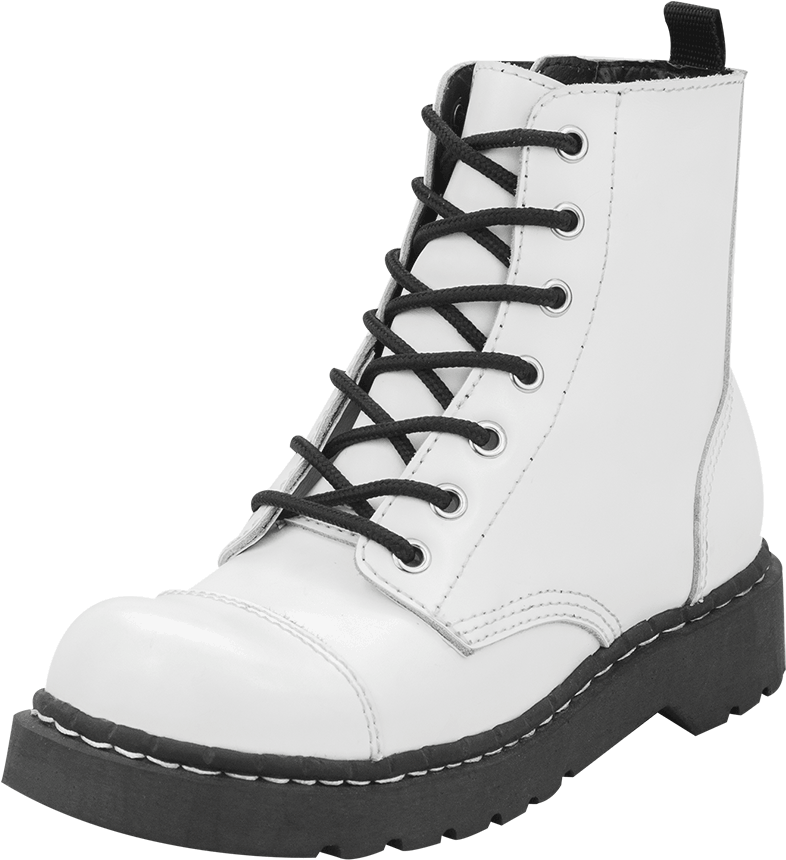 Download Transparent Combat Boots Png - Tuk White Combat Boots - ClipartKey