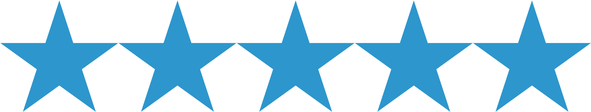 Download Clipart Blue Stars In A Row - 2 5 Stars Png - ClipartKey