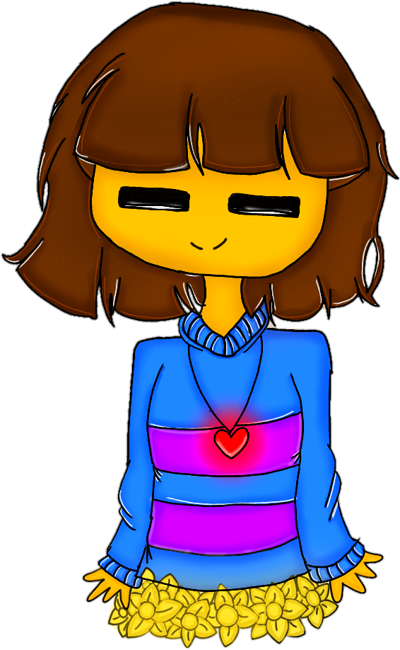 Download My Drawing Of Frisk turn Into A Sticker ω I Will - Cartoon ...