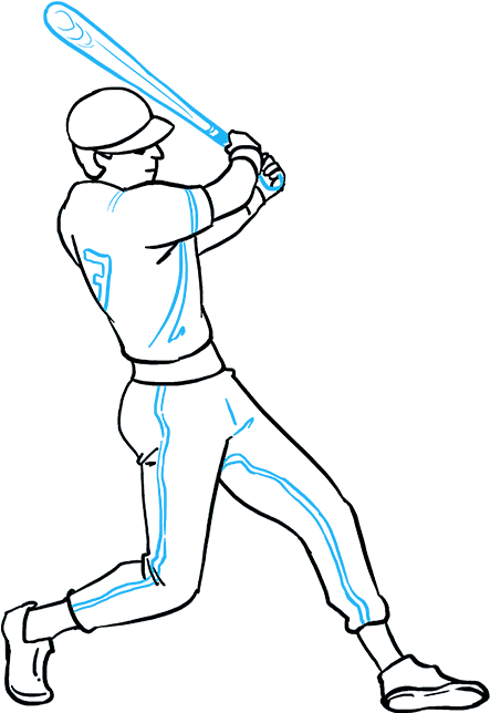 Download How To Draw Baseball Player - Baseball Player Drawing Easy ...