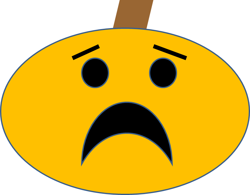 Download Smiley Frown Emoticon Clip Art - Frowning Pumpkin - ClipartKey