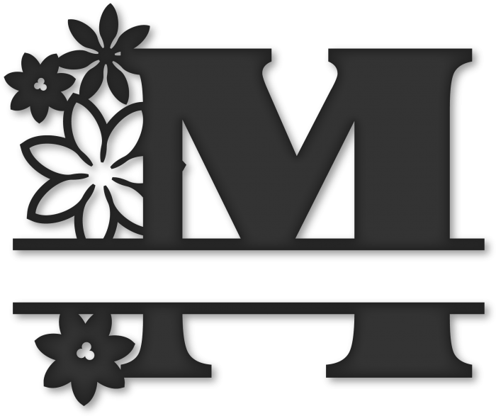 Download Transparent Monogram Clipart - Monogram Split Letter M ...