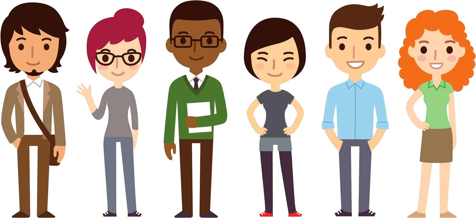 Download Cartoon Group Of People Png , Png Download - Group Of People ...