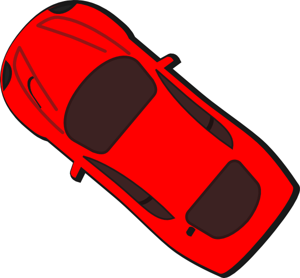 Download Red Car Vector Top View Clipart , Png Download - Red Car Top ...