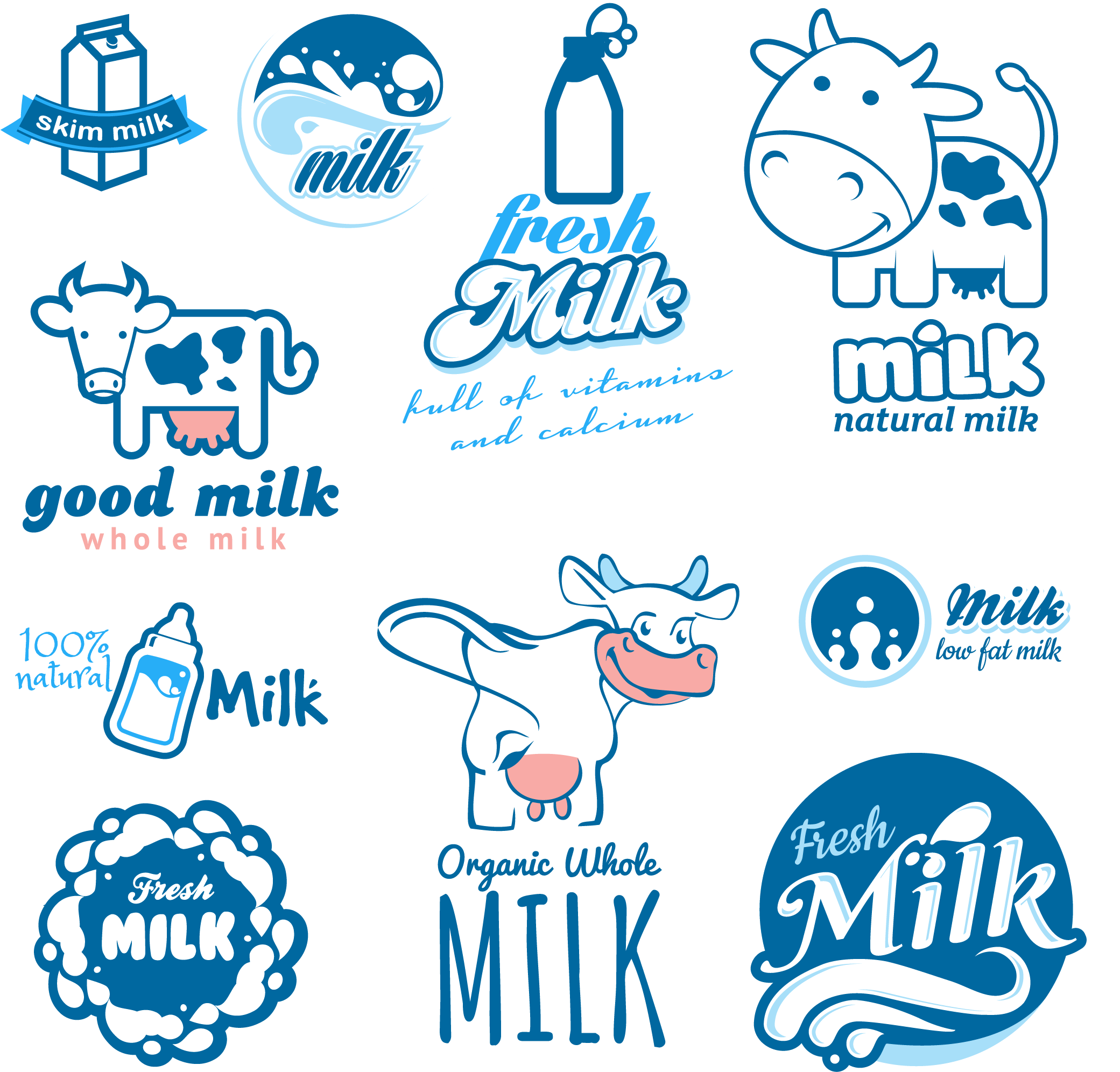 Download Transparent Milk Clipart Png - Milk Product Logo Design ...