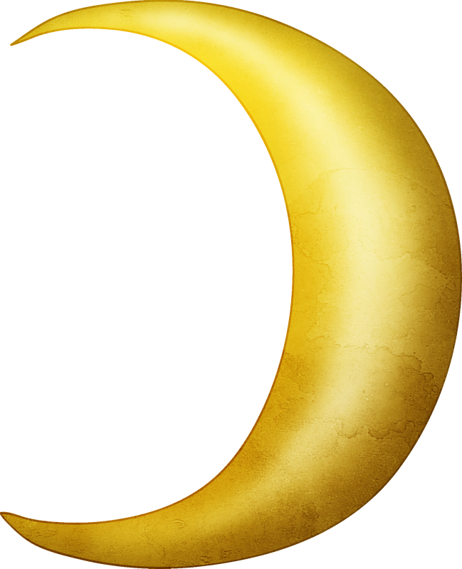 Download Crescent Moon Lunar Phase Clip Art - Half Yellow Moon Png ...