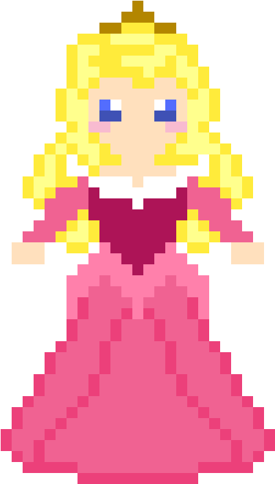 Download Pixel Art Disney Ariel - ClipartKey