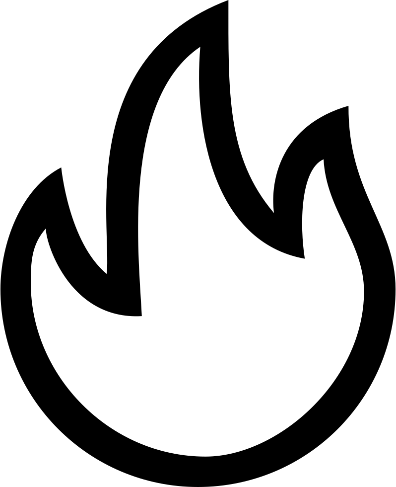 Download Hot Interface Symbol Of Fire Flames Outline - Fire Symbol ...