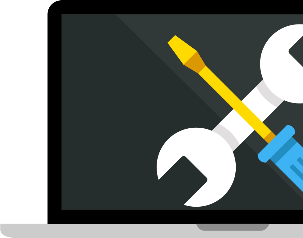 Download Broken Computer Repair - Computer Repair Logo Png - ClipartKey