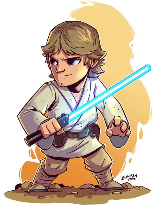 Download Star Wars Luke Skywalker Cartoon - ClipartKey